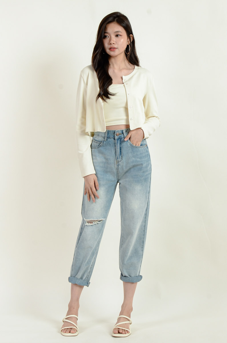 BOTTOM : Faye Peg Leg Jeans by KEI MAG